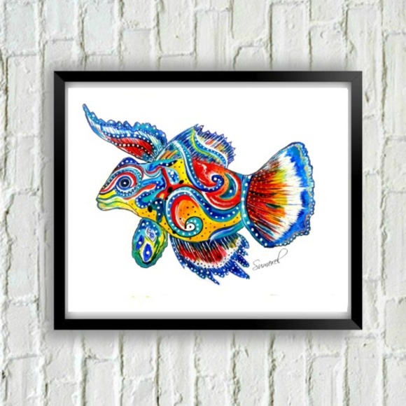 The Painted Label | Art | 8 X Fish Art Print Signed By Artist | Poshmark
